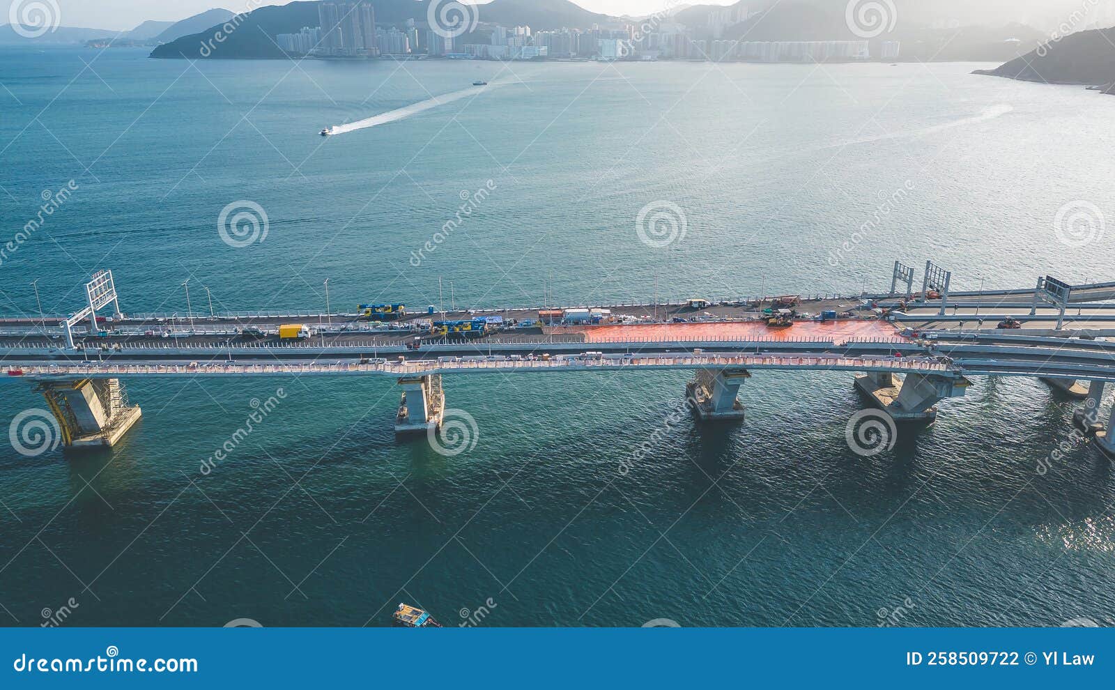 5 Oct 2022 Cross Harbor Bridge Under Construction, Tseung Kwan O Stock ...