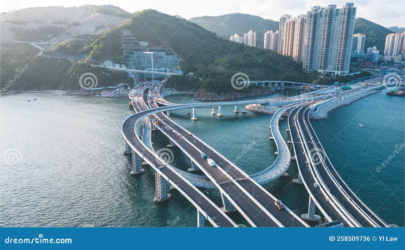 5 Oct 2022 Cross Harbor Bridge Under Construction, Tseung Kwan O Stock ...