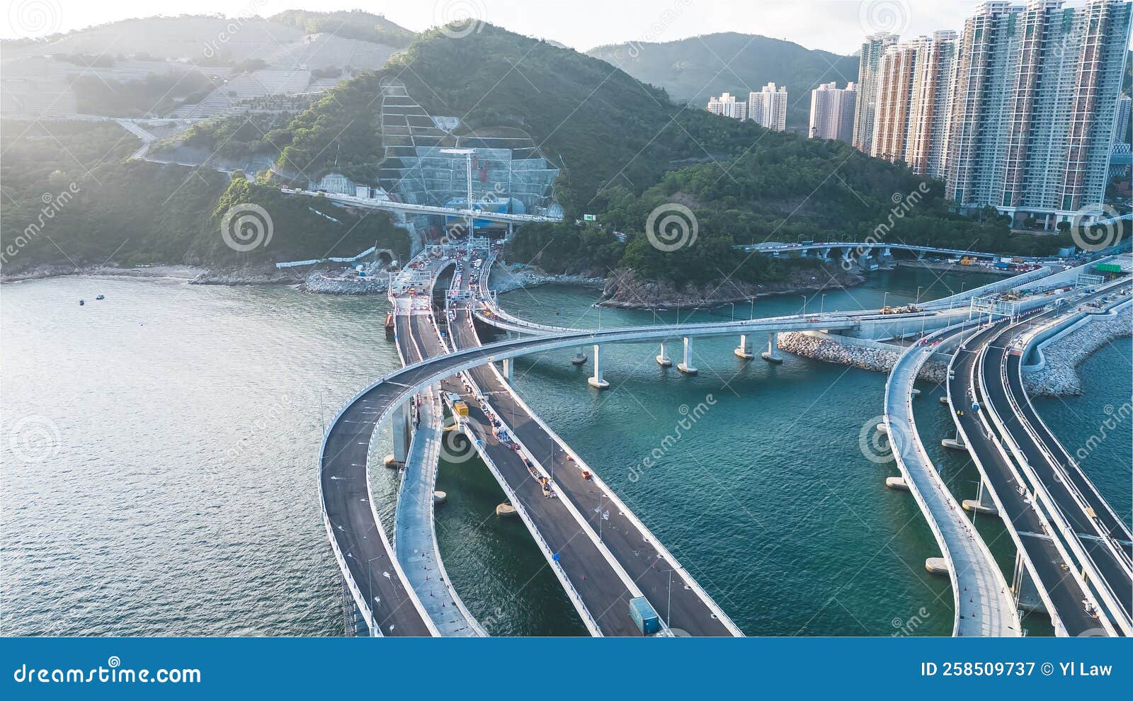 5 Oct 2022 Cross Harbor Bridge Under Construction, Tseung Kwan O Stock ...