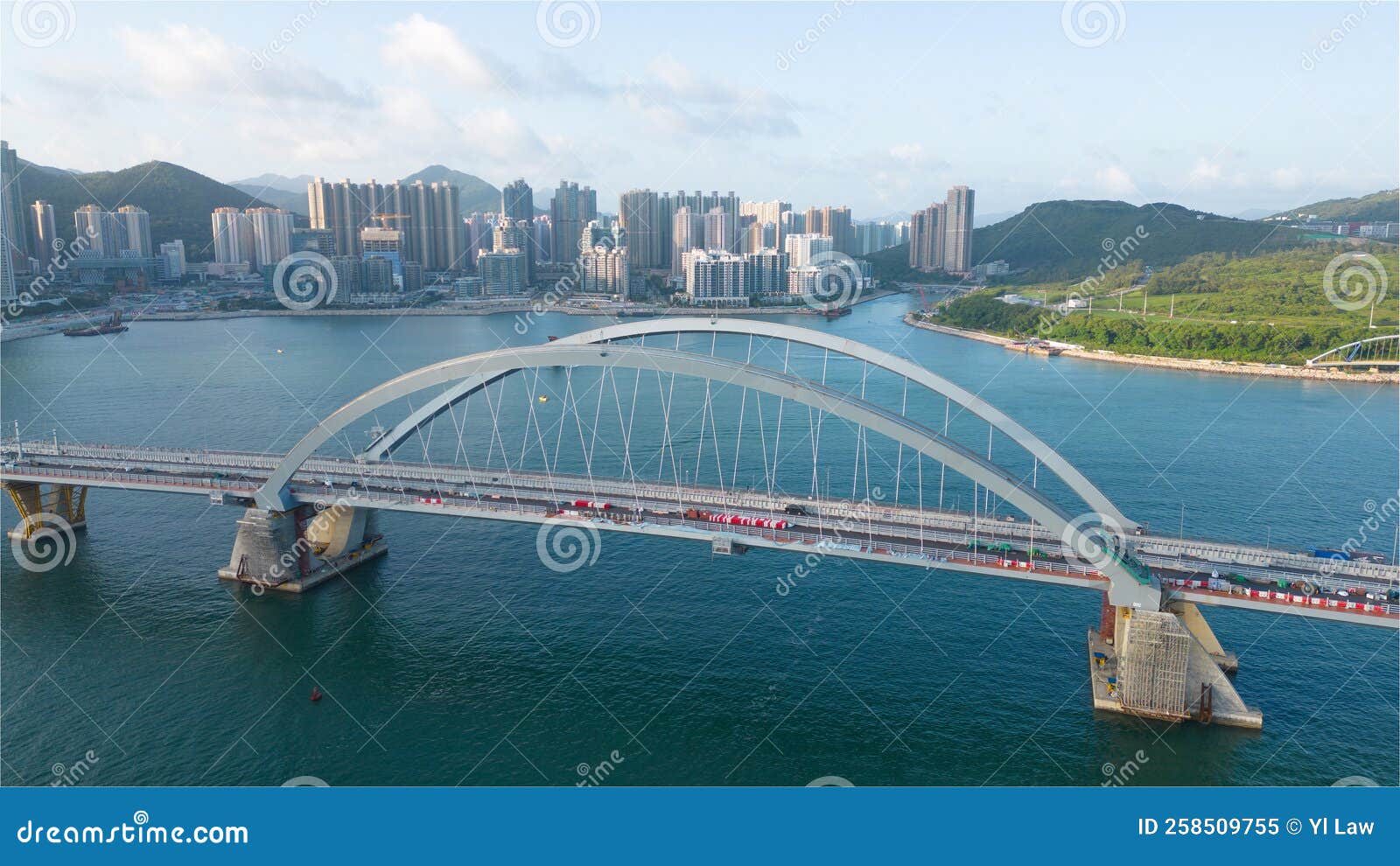 5 Oct 2022 Cross Harbor Bridge Under Construction, Tseung Kwan O ...
