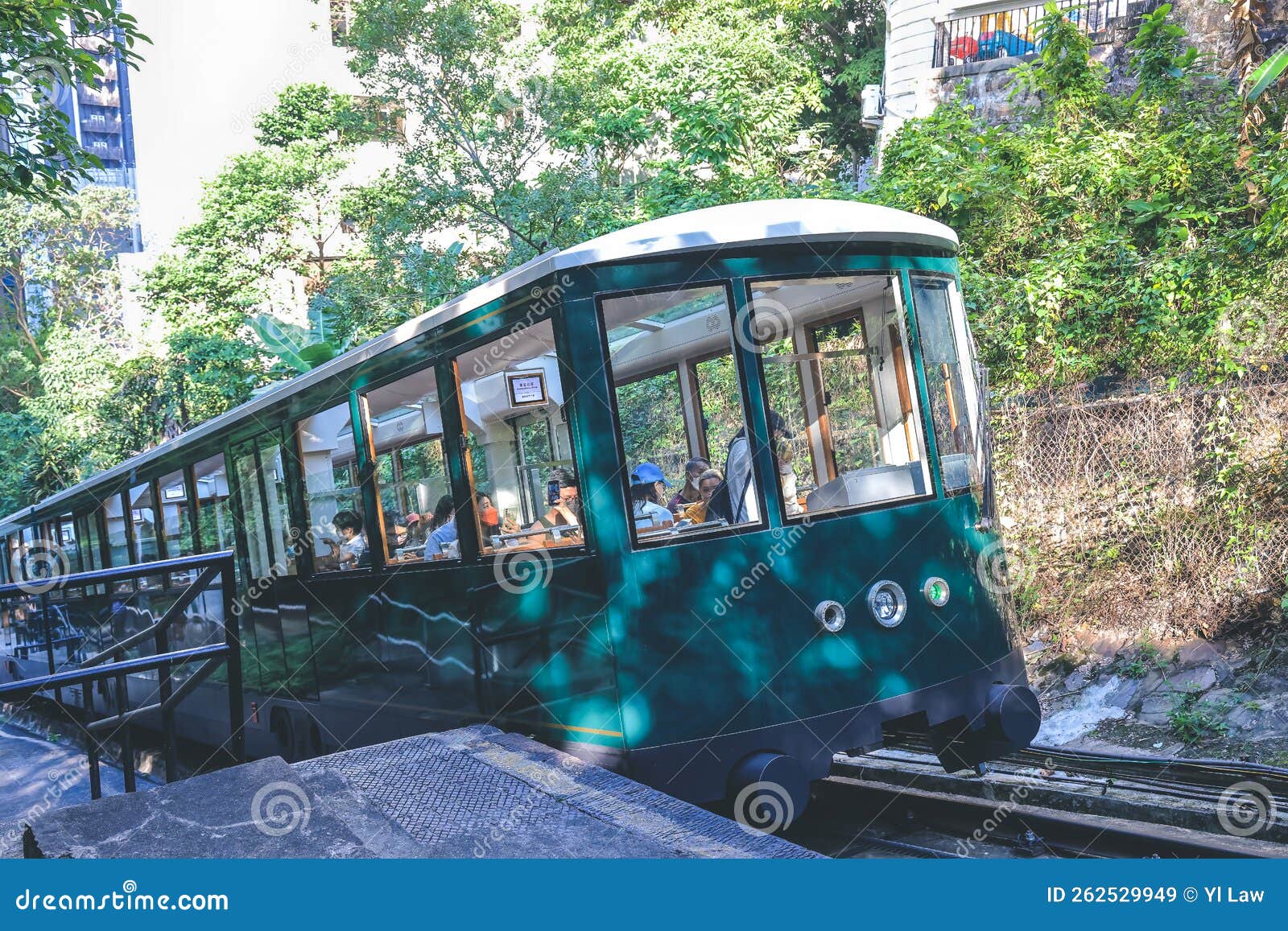 14 Oct 2022 New Peak Tram Pass MacDonnell Road Station Editorial Stock ...