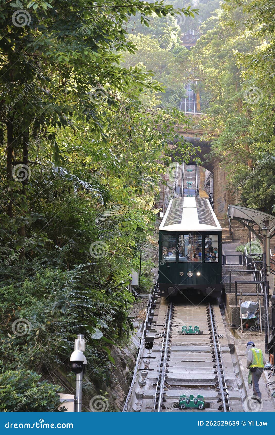 14 Oct 2022 New Peak Tram Pass the Stone Bridge MacDonnell Road ...