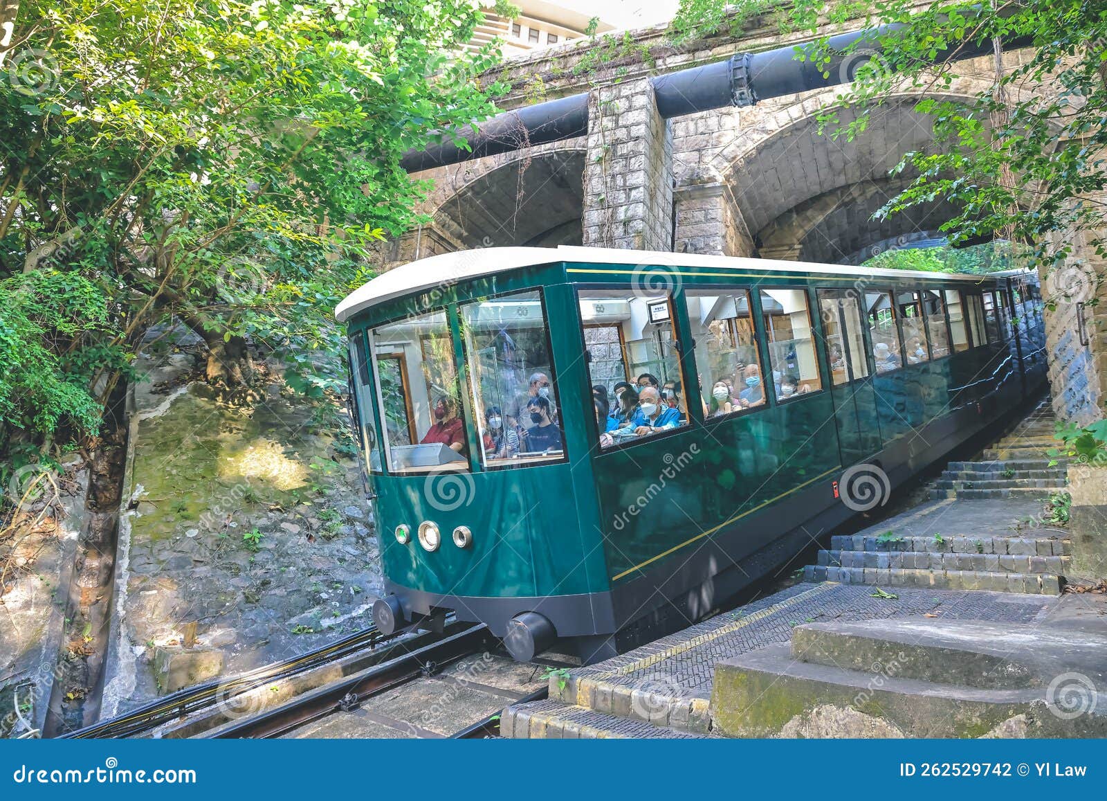 14 Oct 2022 New Peak Tram Pass the Stone Bridge MacDonnell Road ...