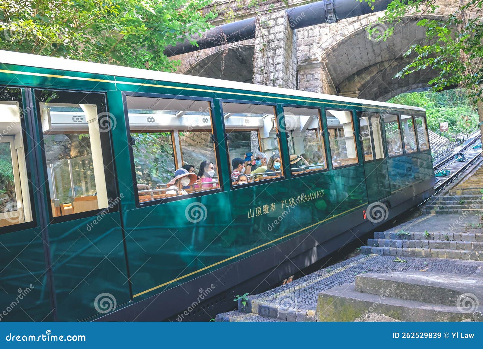 14 Oct 2022 New Peak Tram Pass the Stone Bridge MacDonnell Road ...