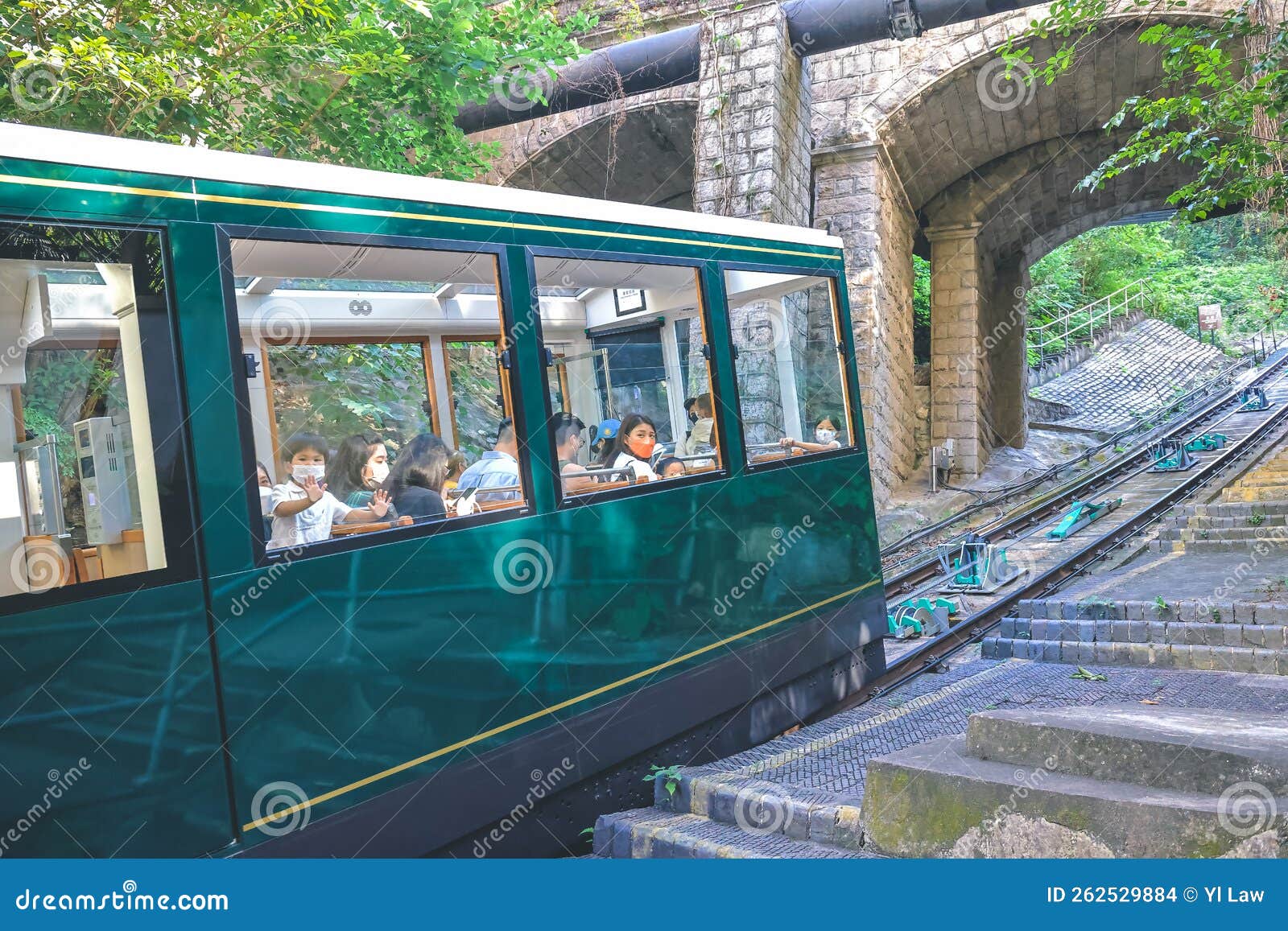 14 Oct 2022 New Peak Tram Pass the Stone Bridge MacDonnell Road ...