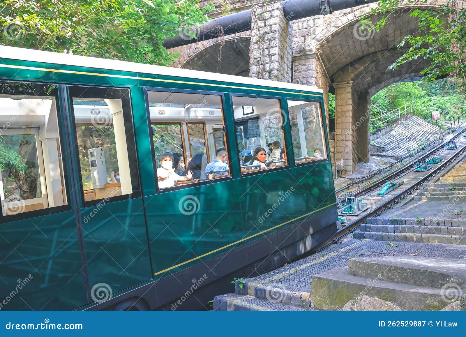 14 Oct 2022 New Peak Tram Pass the Stone Bridge MacDonnell Road ...