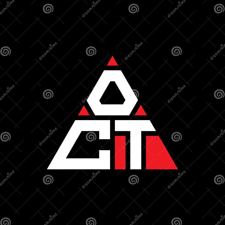 OCT Triangle Letter Logo Design with Triangle Shape. OCT Triangle Logo ...