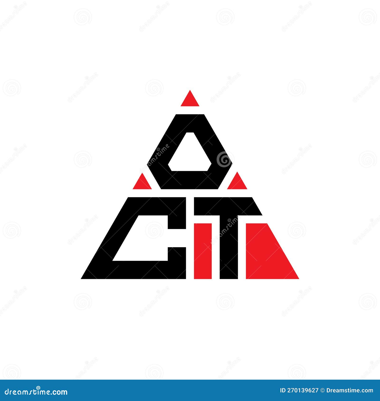 OCT Triangle Letter Logo Design with Triangle Shape. OCT Triangle Logo ...