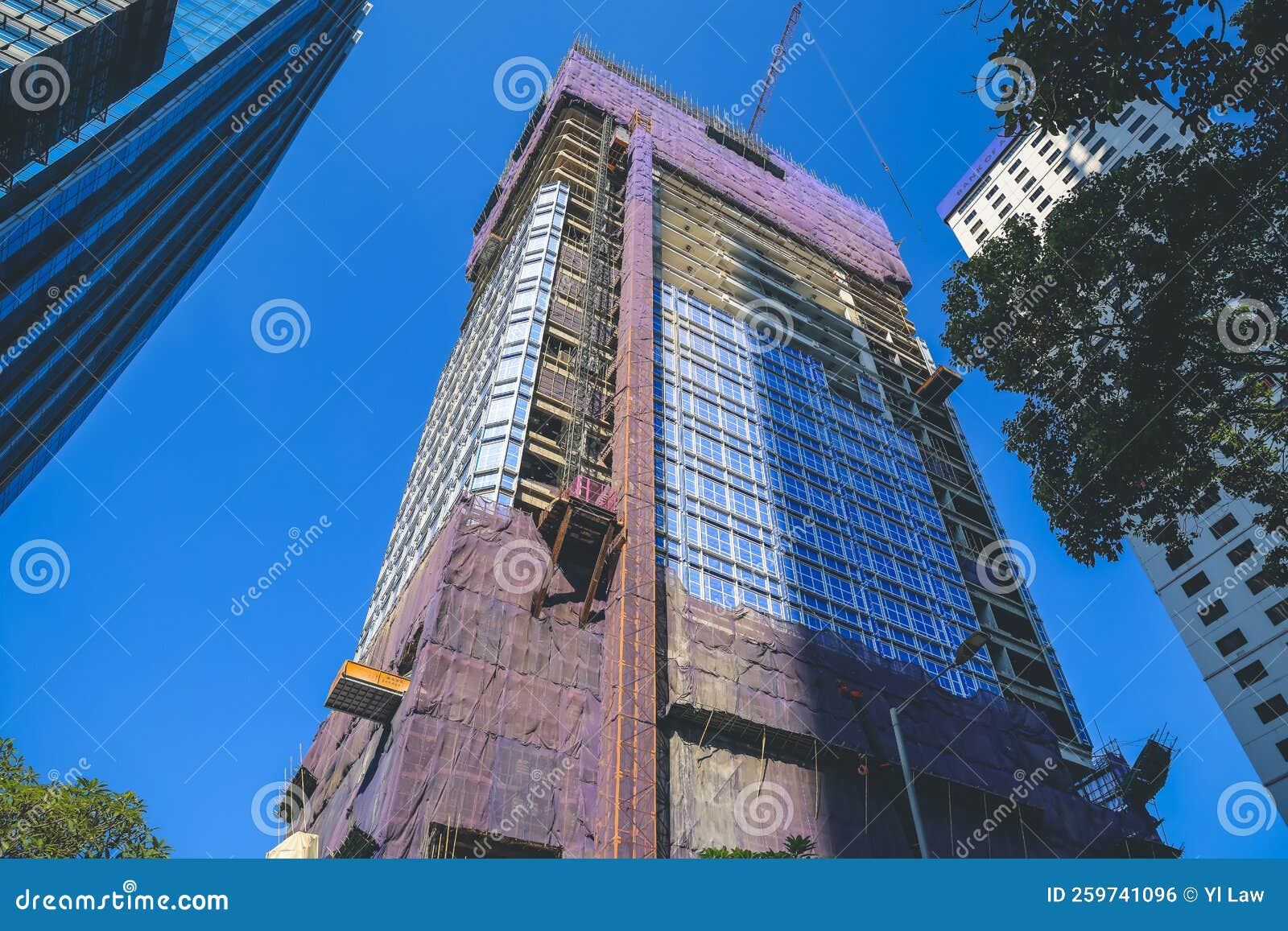 14 Oct 2022 Under Construction of Cheung Kong Center II, Hk Stock Photo ...