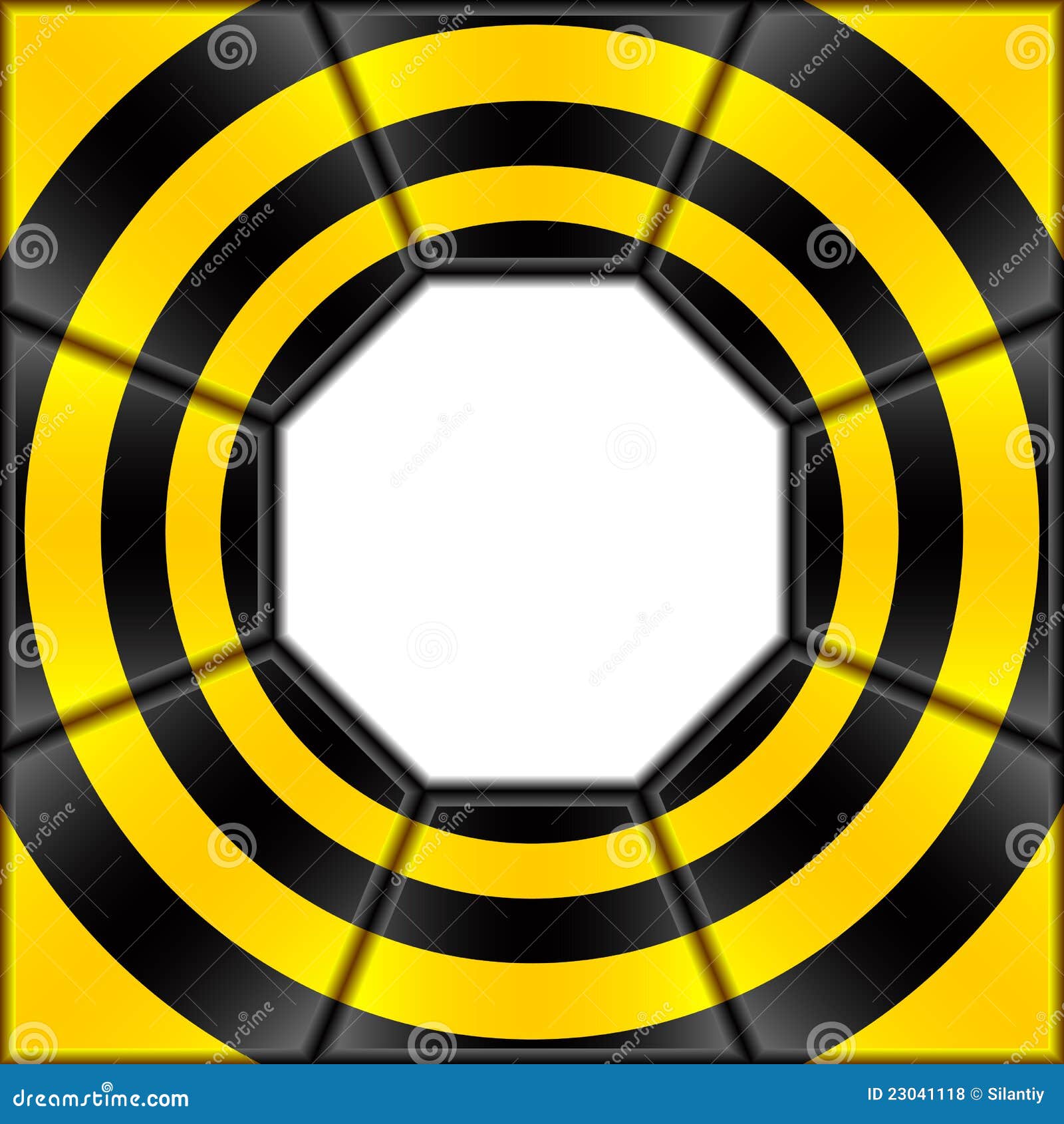 Octagon. stock vector. Illustration of yellow, octagon - 23041118