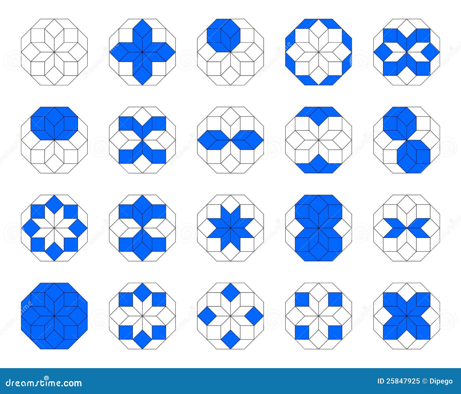 Octagon stock illustration. Illustration of math, forms - 25847925