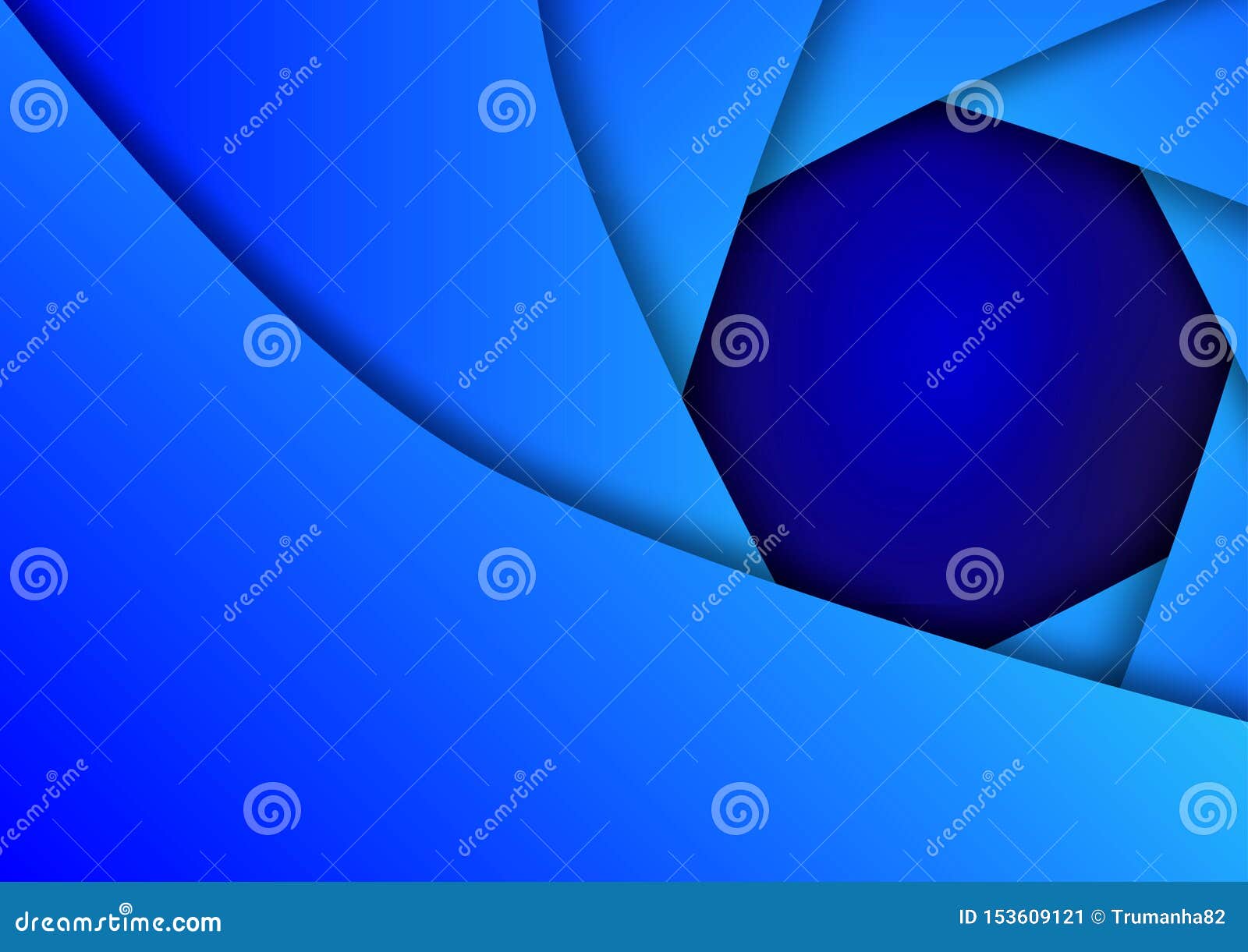 Abstract Blue Background with Overlapping Layers Stock Vector ...