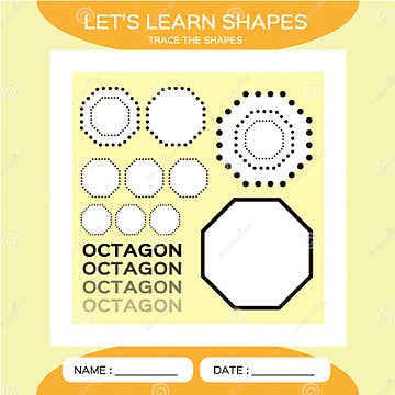 Octagon. Basic Geometric Shapes. Elements for Children. Learn Shapes ...