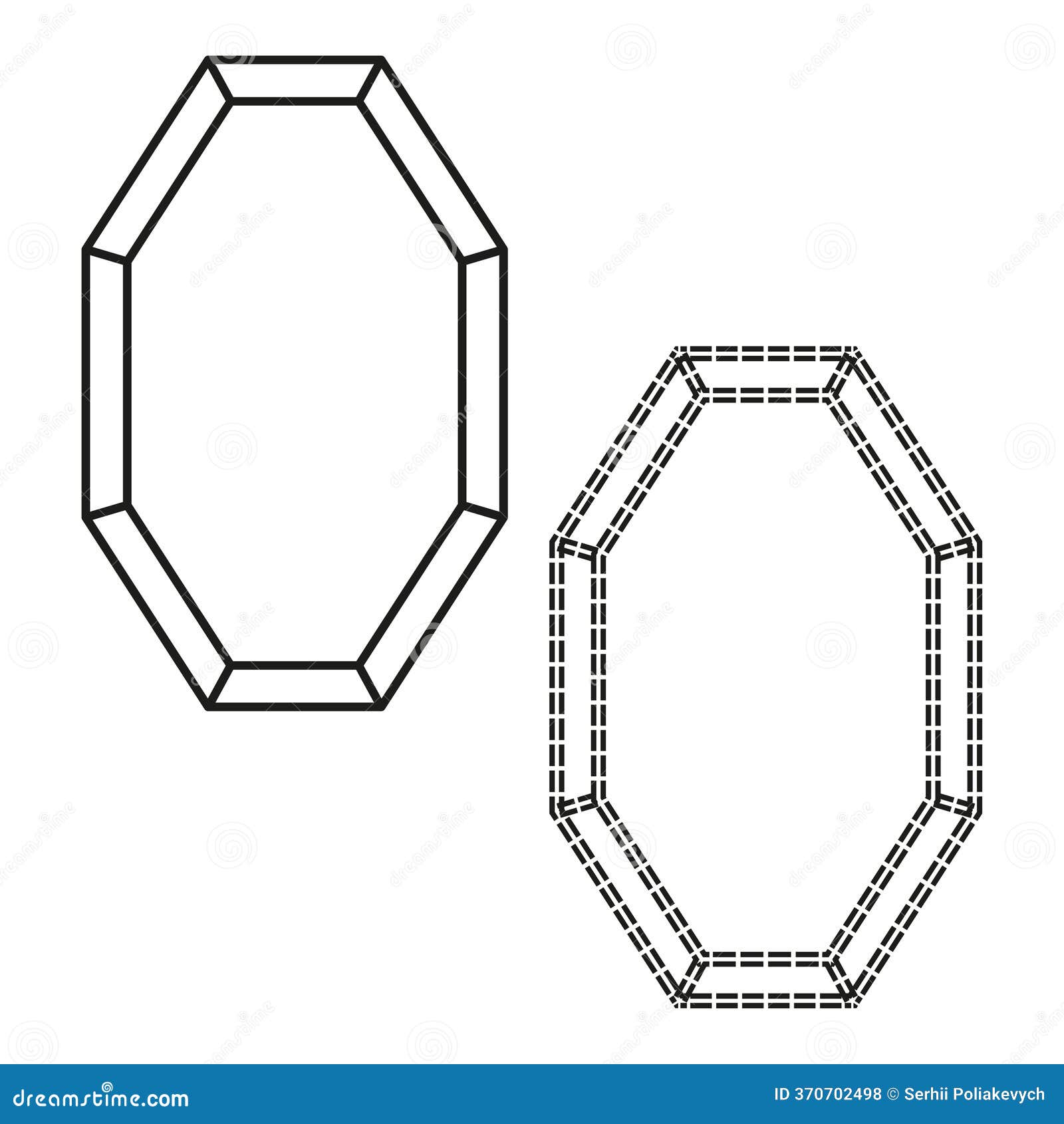 Octagon Frame Flower Frame Leaf Wreath Picture Vector Photo Frame ...