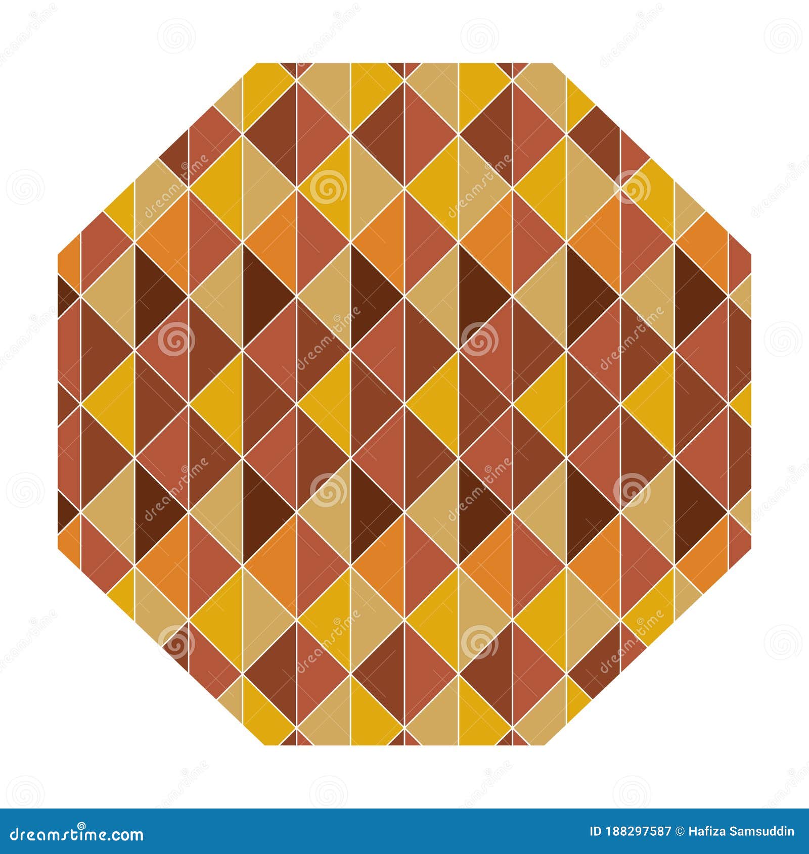 Octagon with Geometrical Pattern. Vector Illustration Decorative Design ...