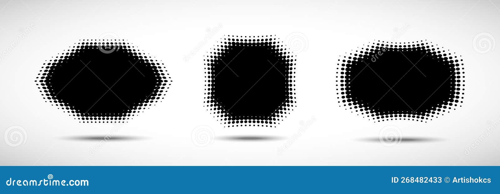 Halftone Frame. Comic Style Divider. Pop Art Faded Frame. Grunge ...