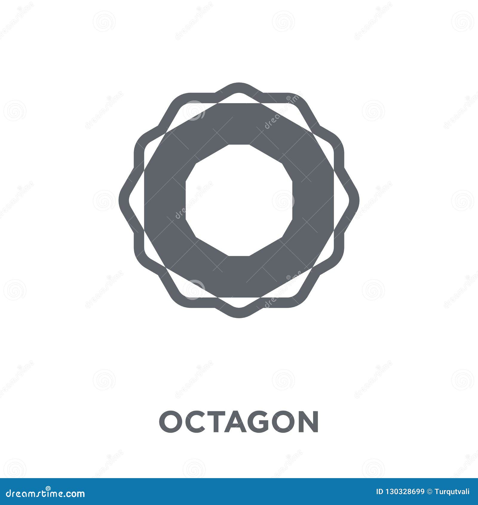 Octagon Icon Vector Sign And Symbol Isolated On White Background ...