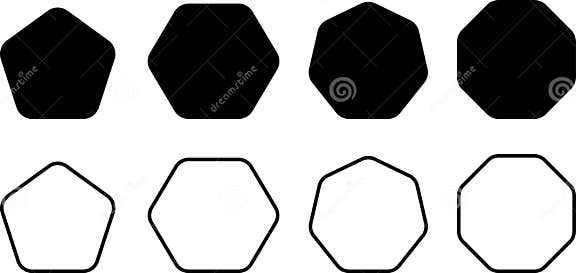Octagon Icon. Vector Geometry Geometry Pentagonal, Hexagonal, Octagonal ...