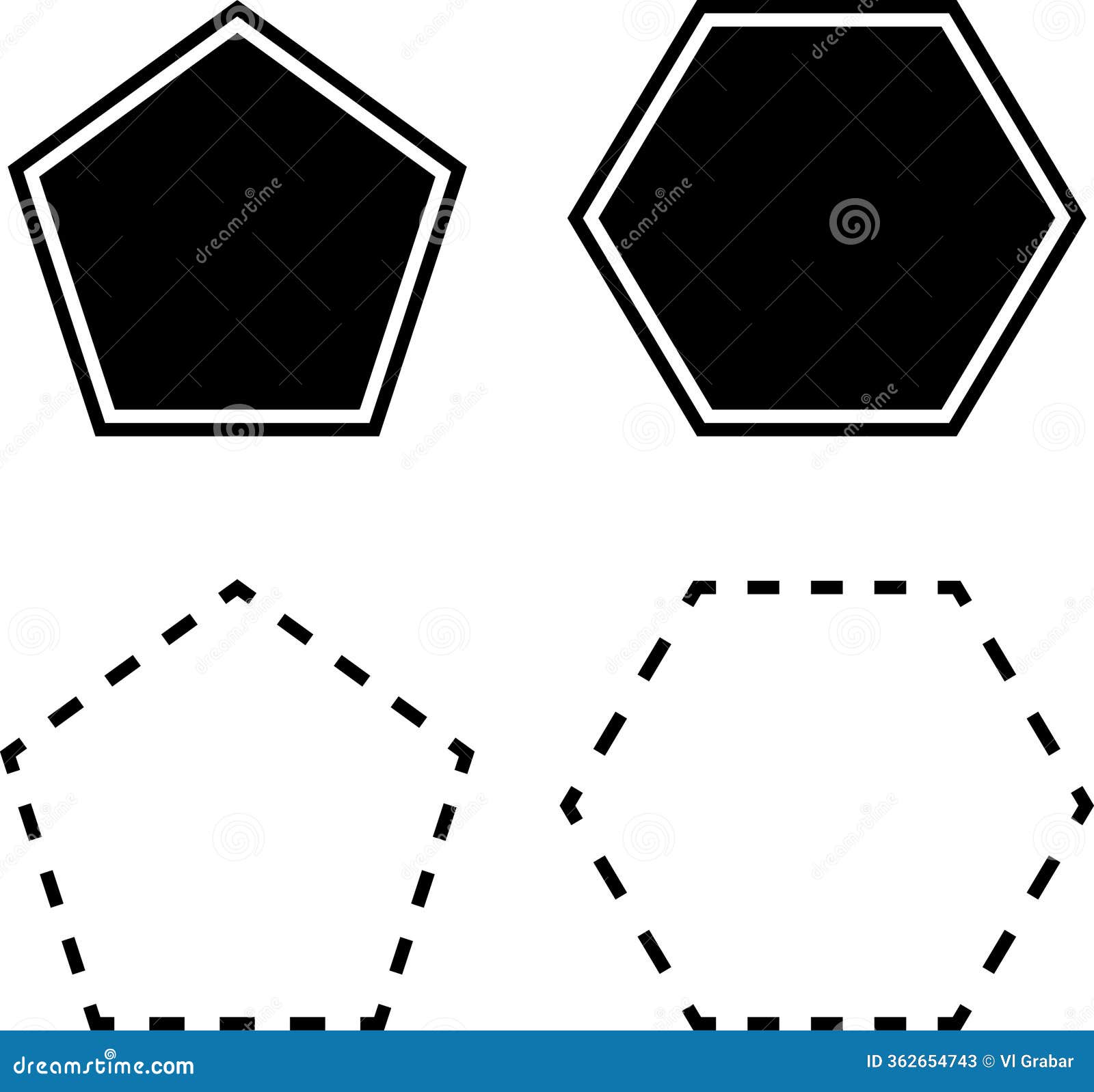 Octagon Icon Pack. Geometry Octagonal Eight Sided Polygon Octagon Line ...