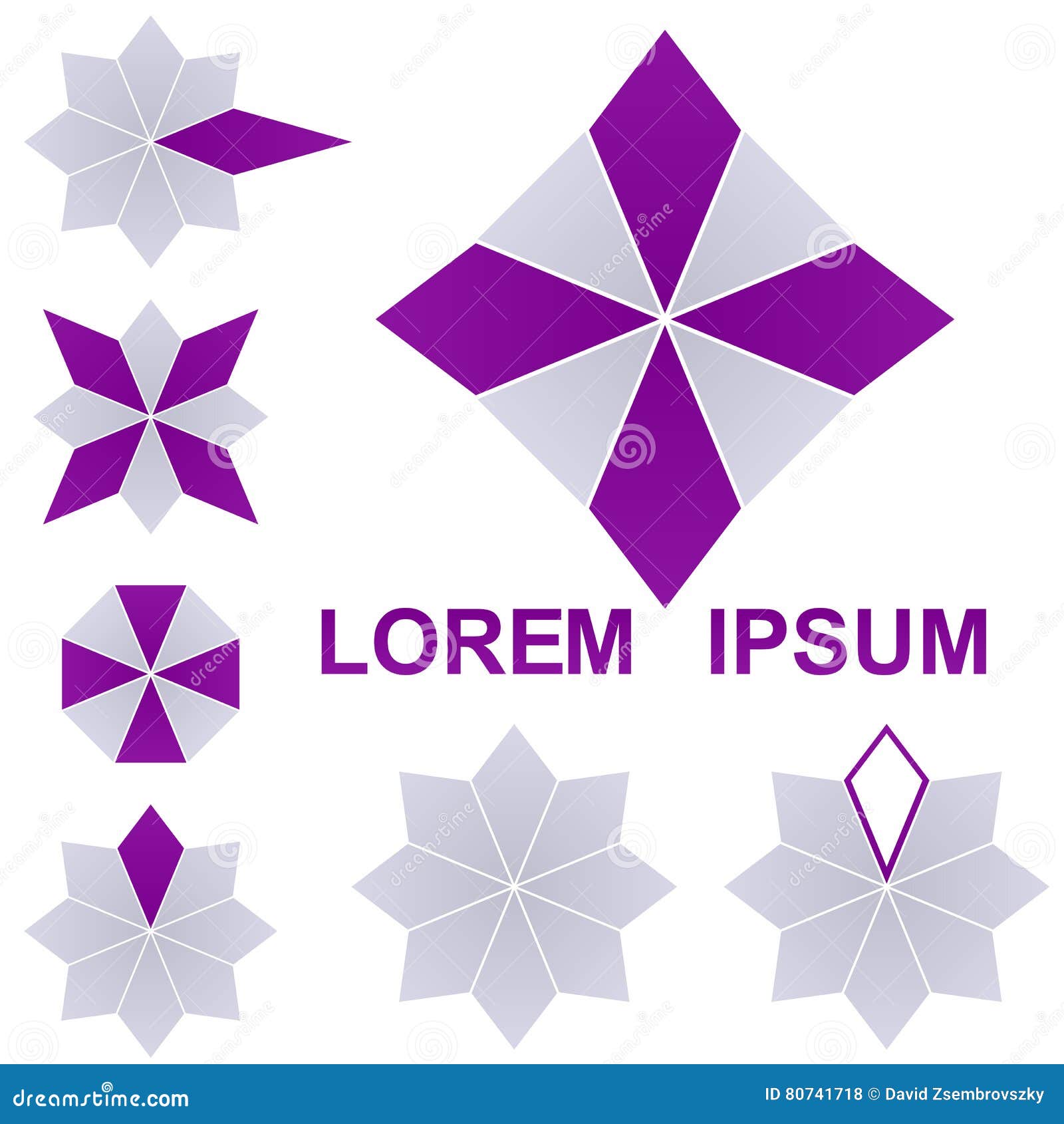 Octagon logo vector set stock vector. Illustration of geometric - 80741718