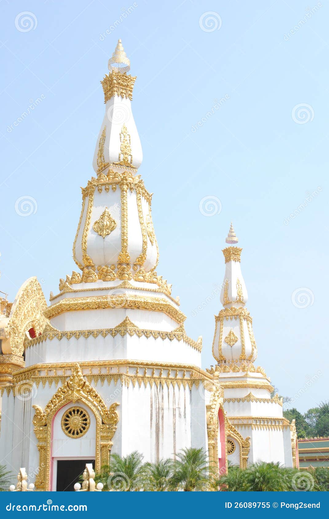 Octagon pagoda twins stock image. Image of church, abbey - 26089755