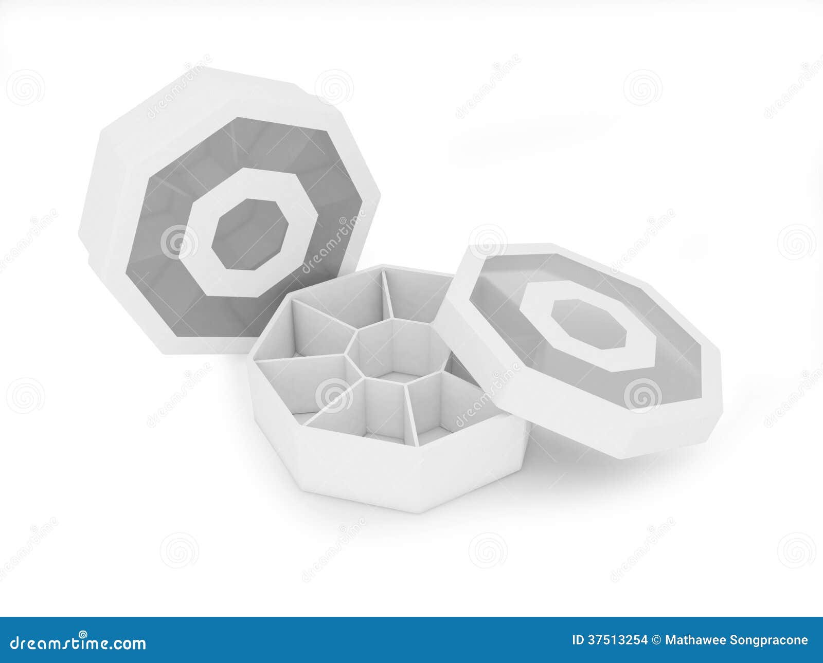 Octagon Paper and Plastic Package with Clipping Path Stock Illustration ...