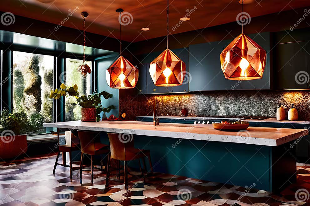 Octagon a Pattern of Interconnected Octagonsper Polished Concret Stock ...