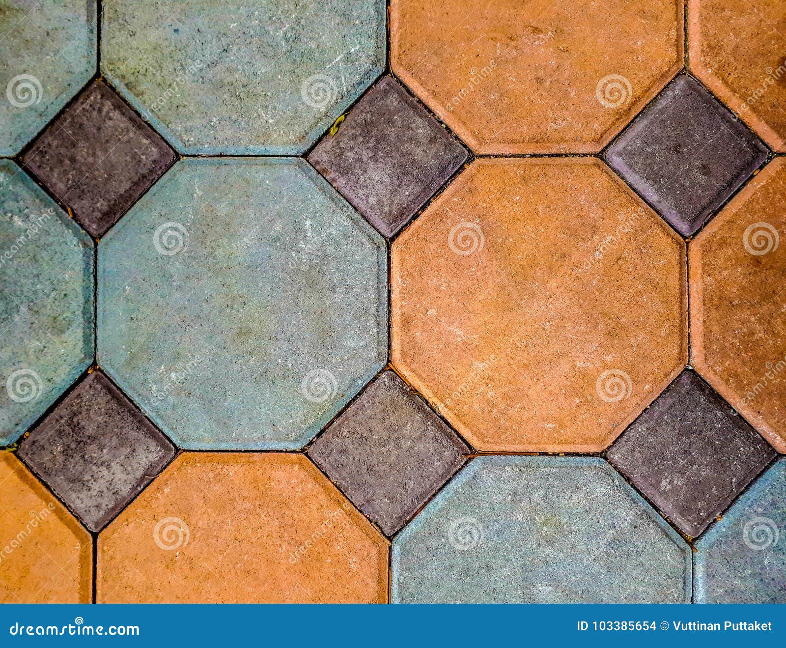 Octagon paving stones stock photo. Image of square, pavement - 103385654