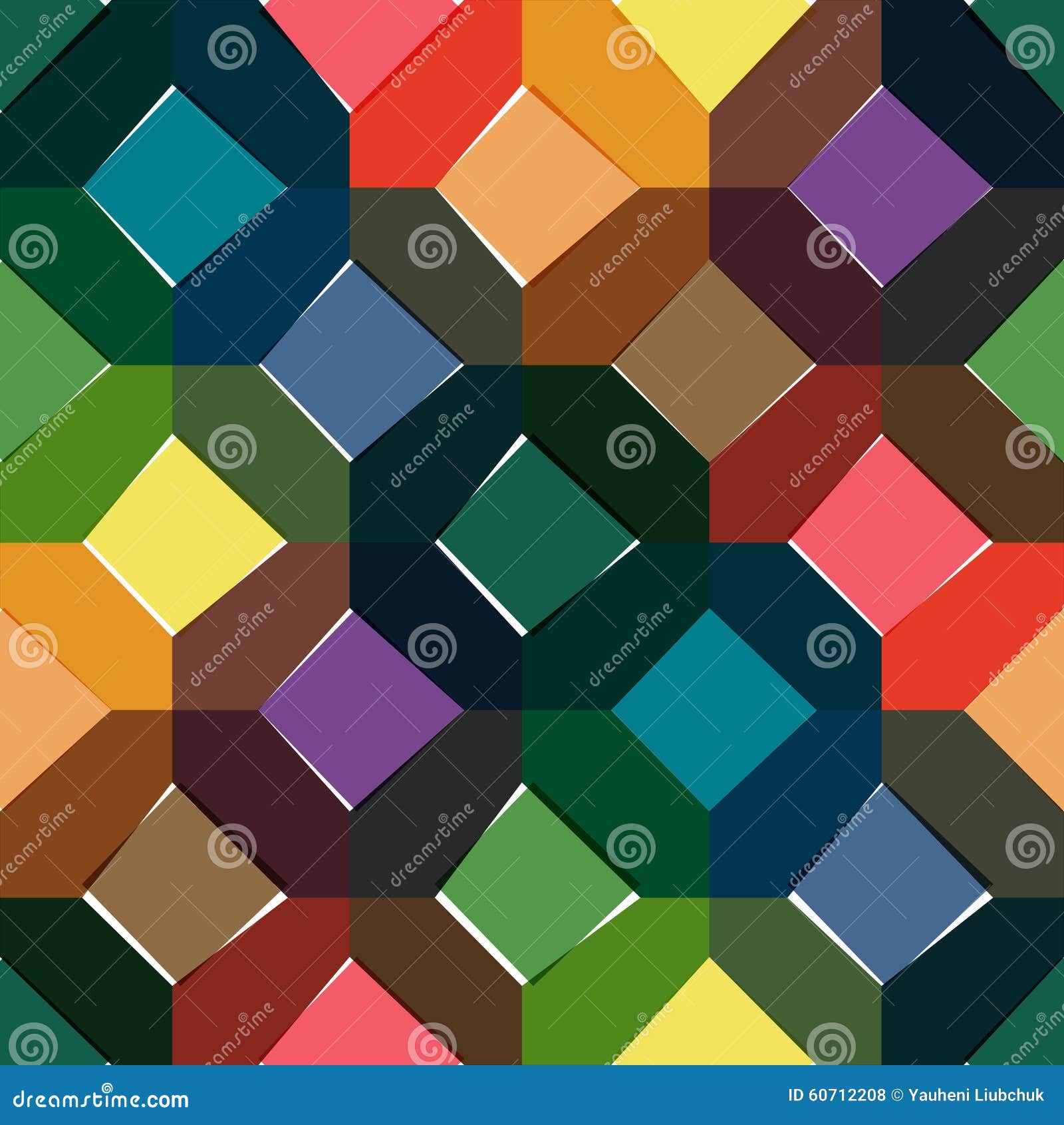 Octagon Seamless Colorful Pattern Stock Illustration - Illustration of ...