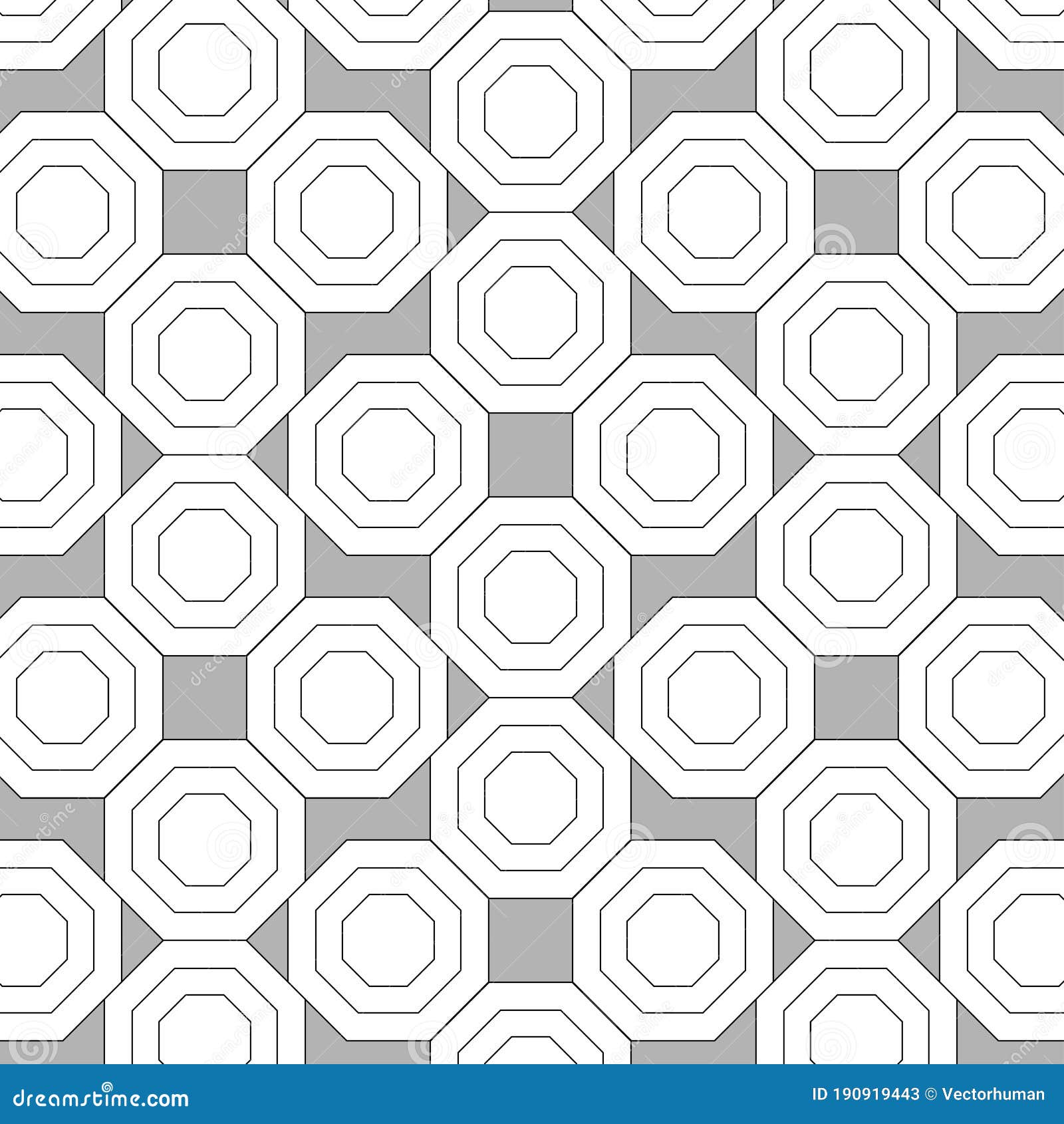 Octagon Seamless Pattern Art Design Stock Vector - Illustration of ...