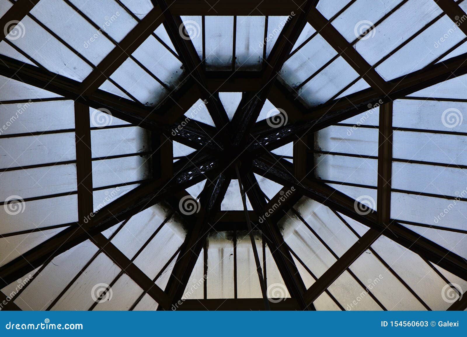 Octagon Shape Lines on Ceiling Stock Image - Image of ceiling ...