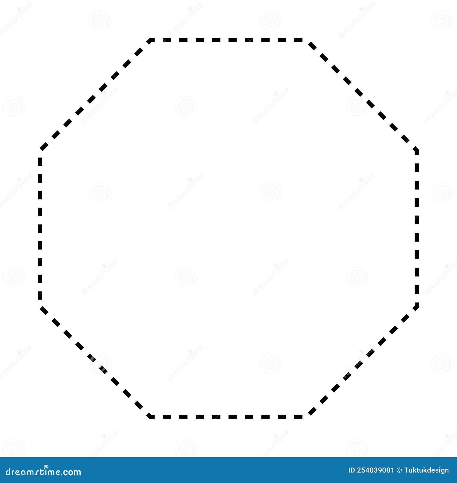 Octagon Shape Dashed Symbol Vector Icon For Creative Graphic Design