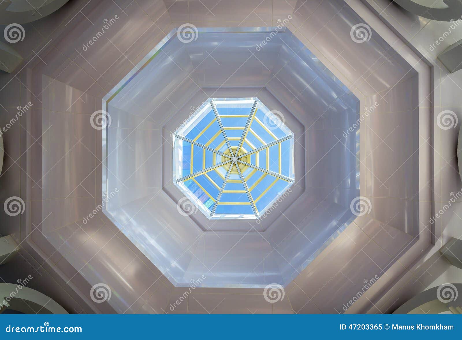 Octagon skylight stock image. Image of design, attic - 47203365