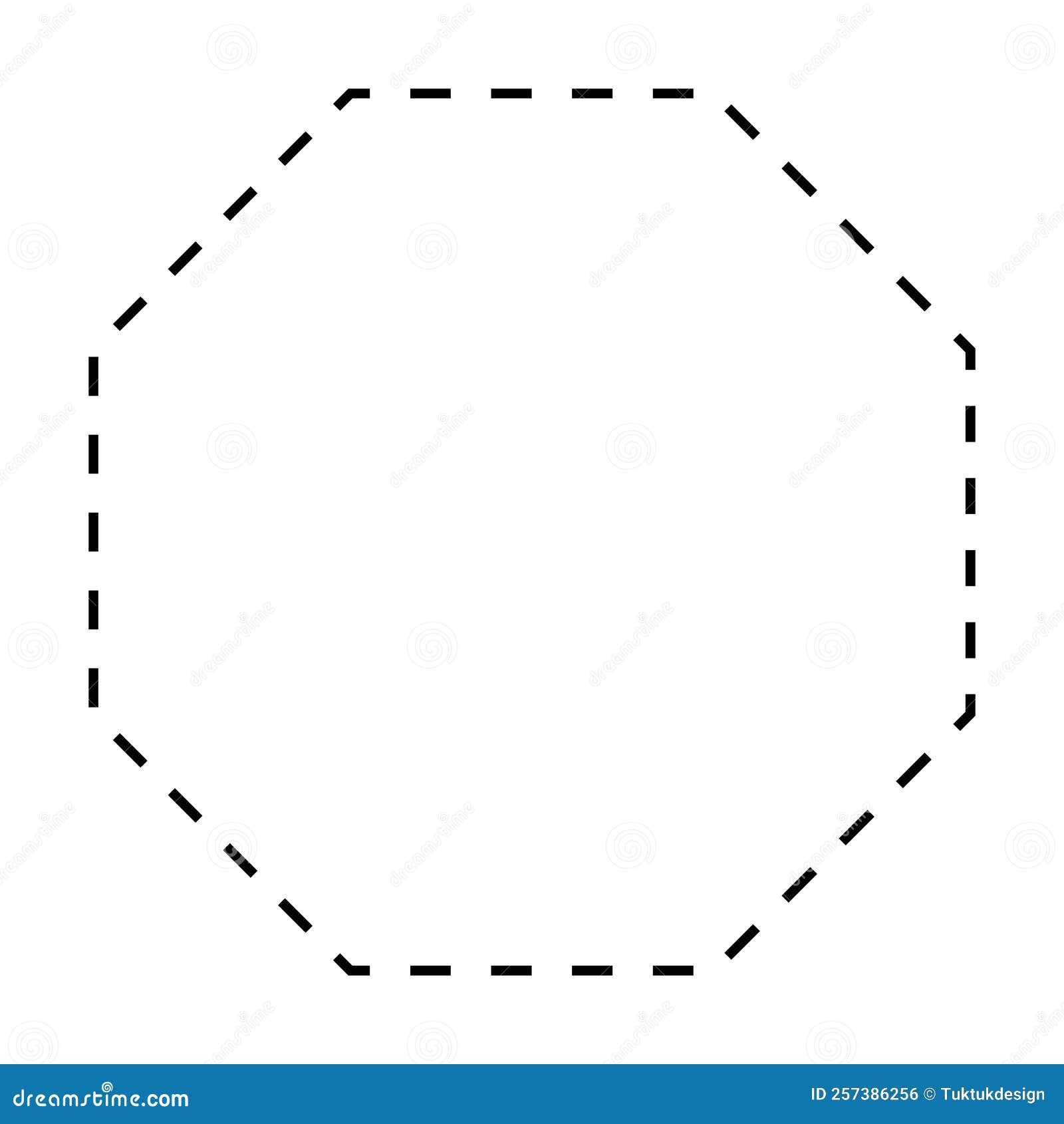 Octagon Symbol Dashed Shape Vector Icon for Creative Graphic Design Ui ...