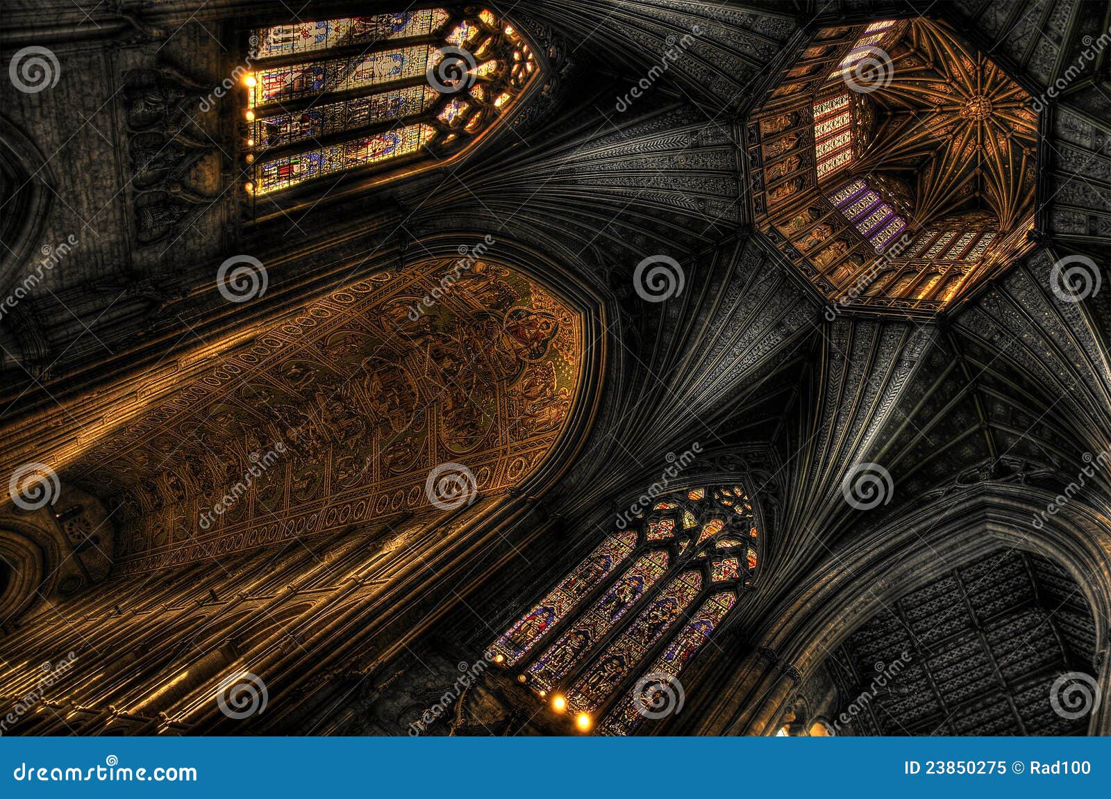 Octagon Tower and Vautling of the Ely Cathedral Stock Image - Image of ...