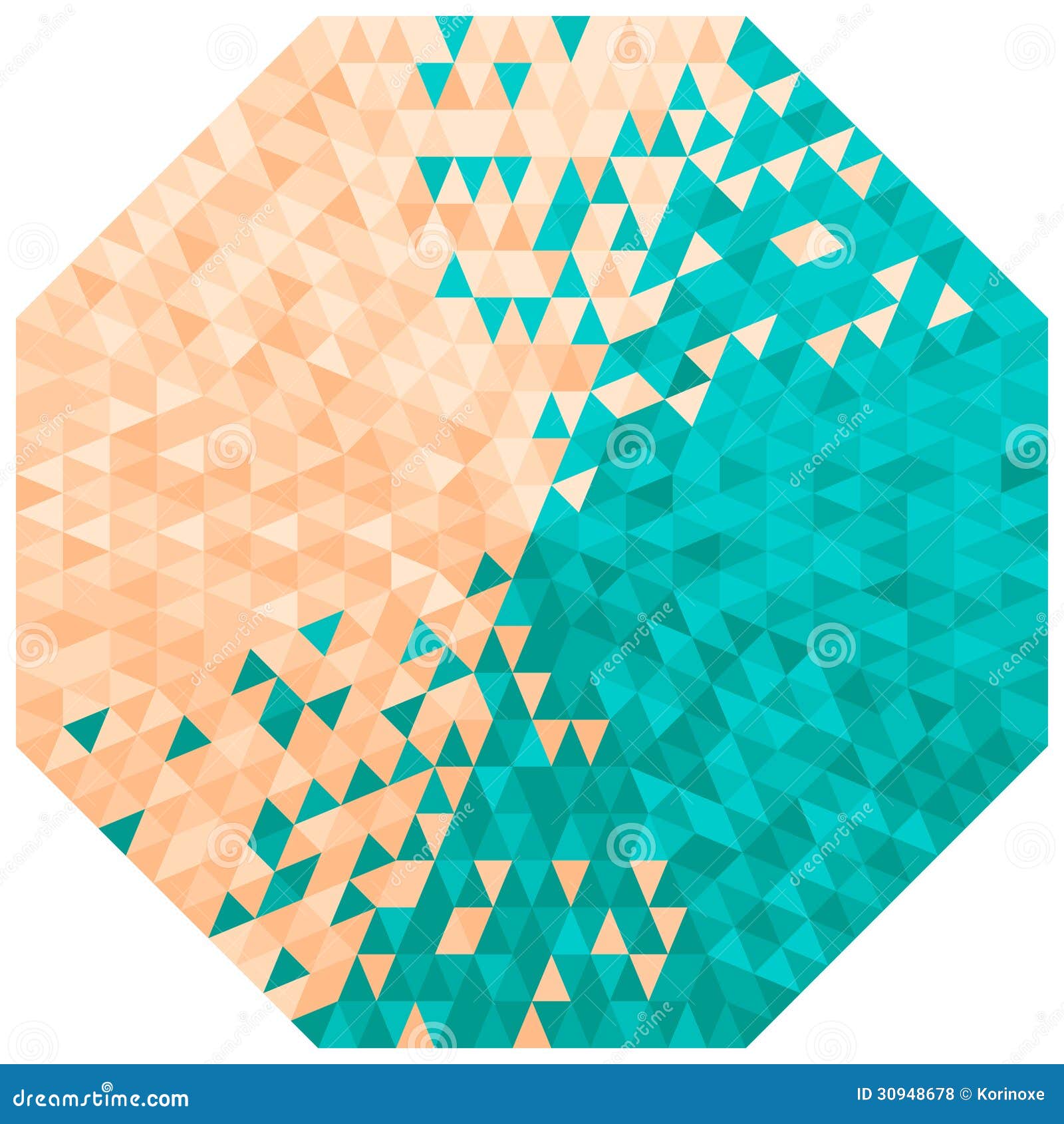 Octagon stock vector. Illustration of mosaic, decor, octagon - 30948678