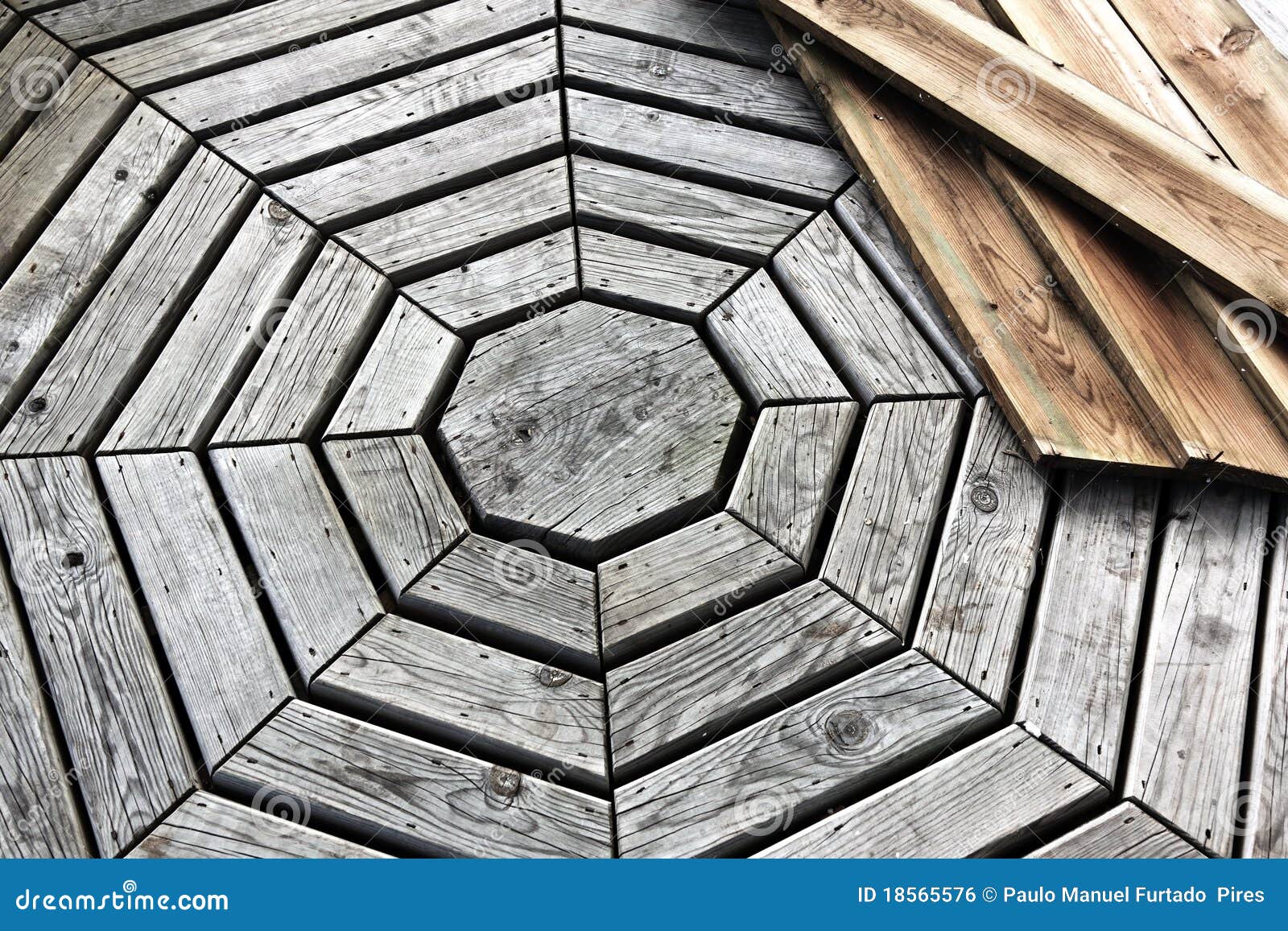 Octagon Wood Floor stock photo. Image of decor, board - 18565576