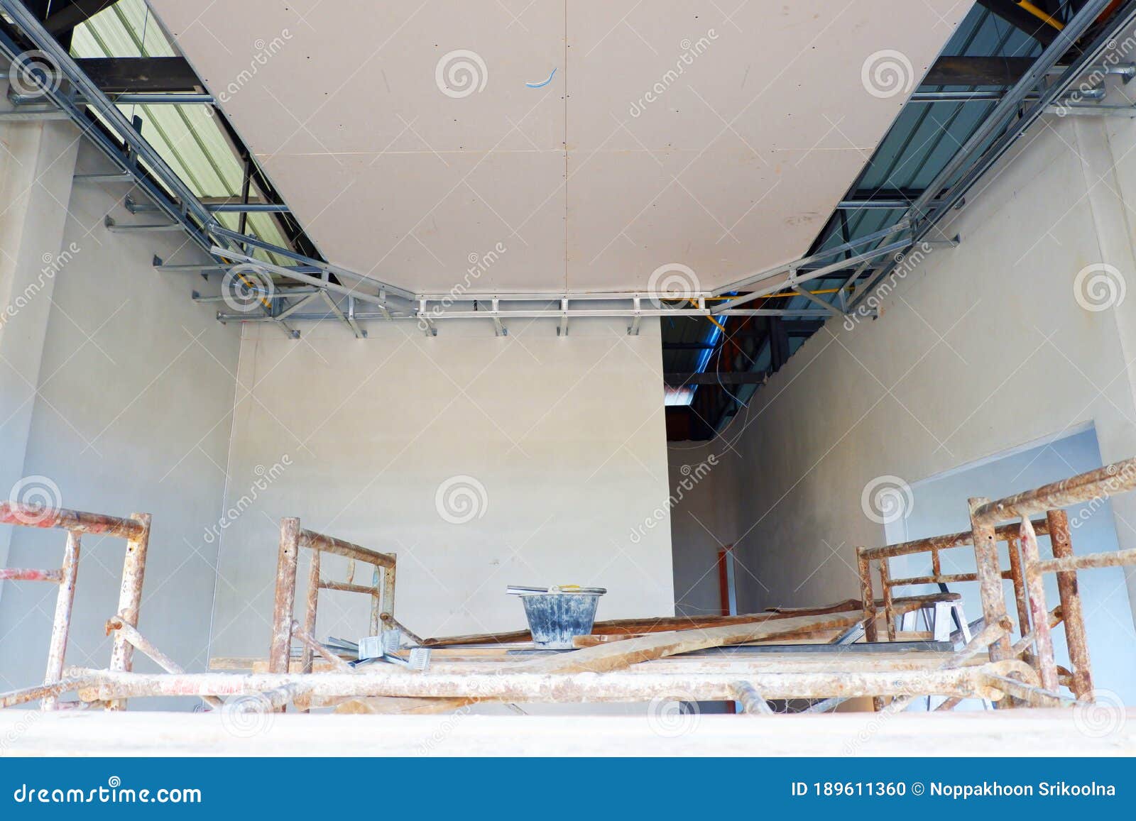 The Octagonal Ceiling is Under Construction Stock Photo - Image of ...