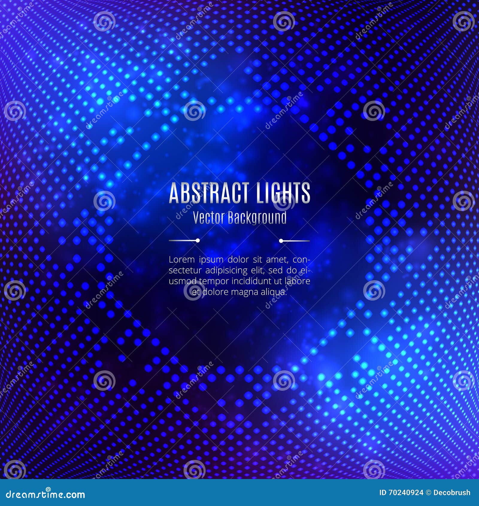 Octagonal 3D Geometric Shape Dot Background Abstract Blue Vector Stock ...