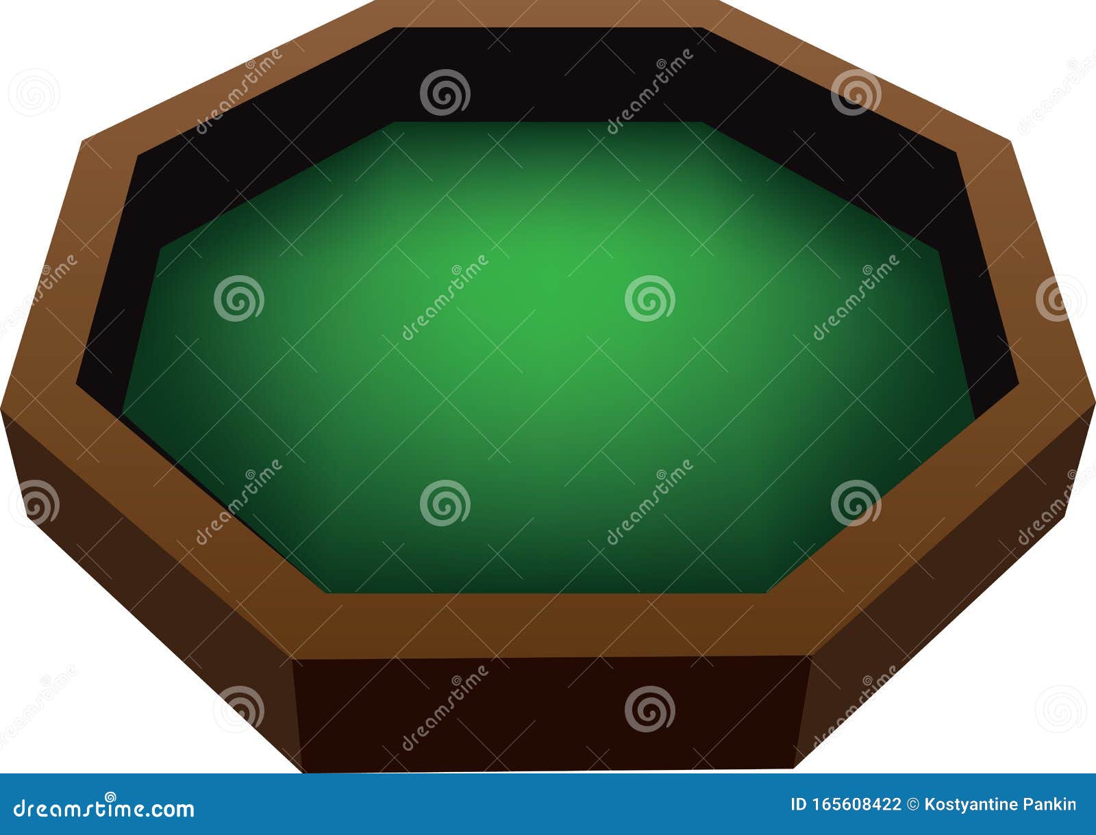 Octagonal dice tray stock vector. Illustration of shop - 165608422