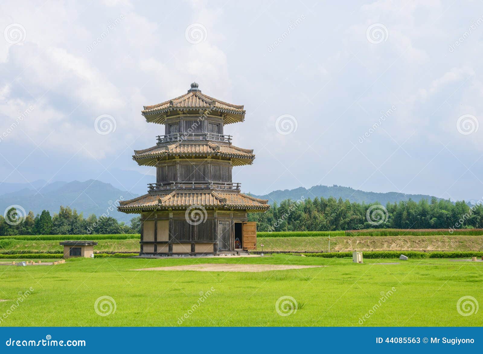 Octagonal Drum Tower ( a Part of Kikuchi Castle) Stock Image - Image of ...