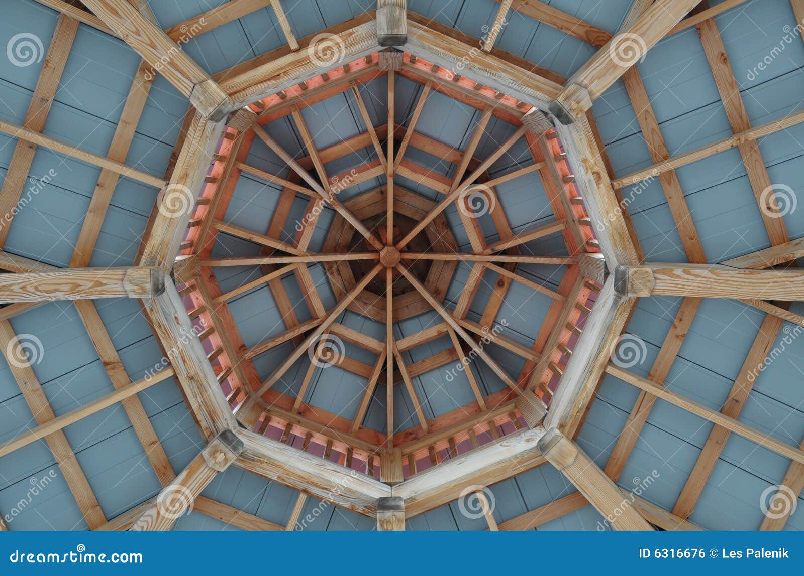 Octagonal Gazebo Roof Pattern Stock Photo - Image of structure, cabana ...