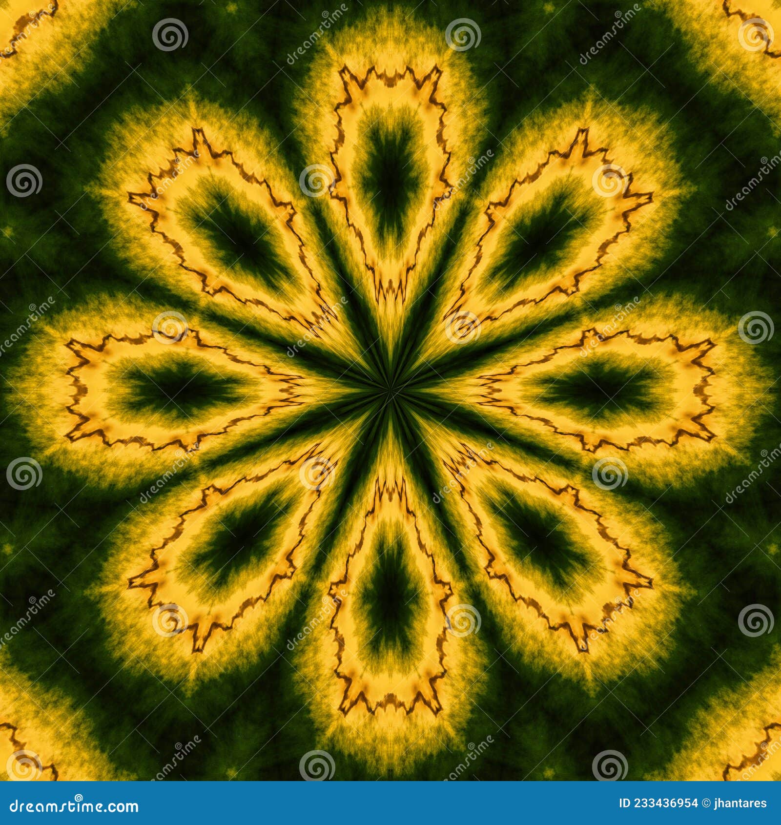 Octagonal Gold Fractal Graphic Stock Illustration - Illustration of ...