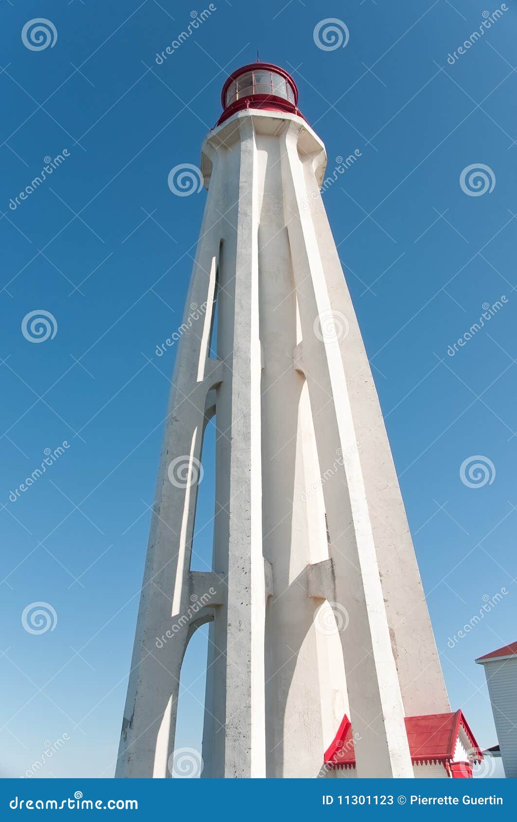 Octagonal Lighthouse Perspective Stock Image - Image of safety ...