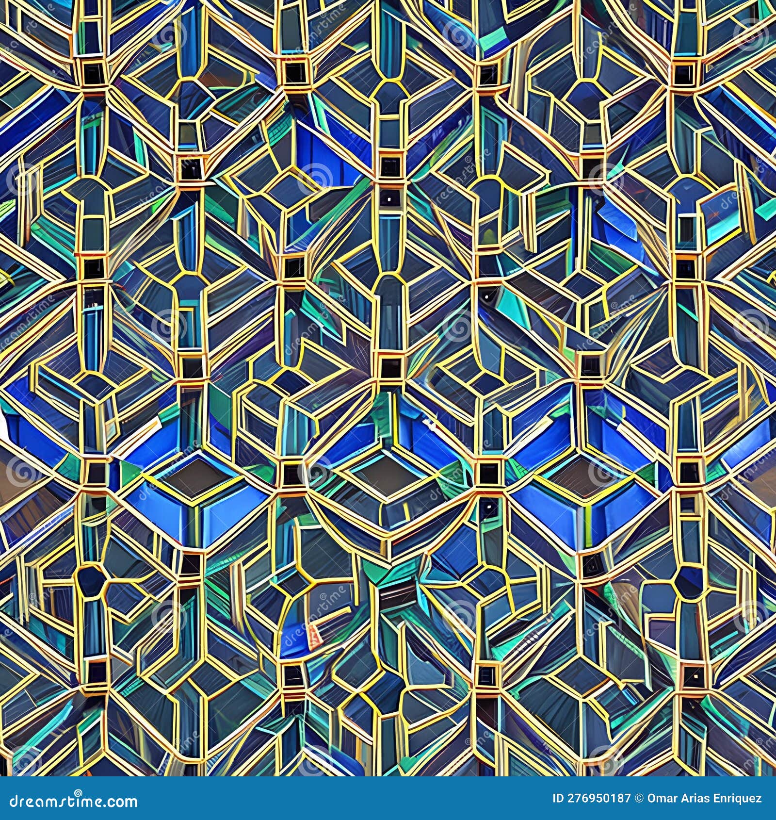 Octagonal Oasis: an Image of a Geometric Pattern Created with Eight ...