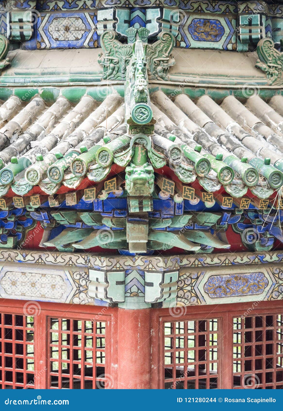 Octagonal Pagoda at Summer Palace, Beijing, China Stock Photo - Image ...