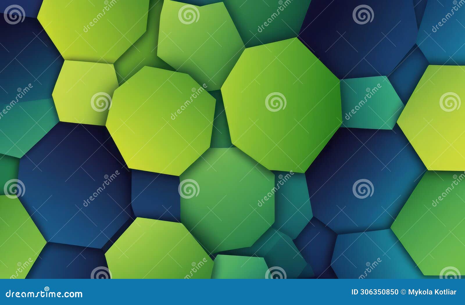 Octagonal Shapes in Lime Midnight Blue Stock Photo - Image of design ...