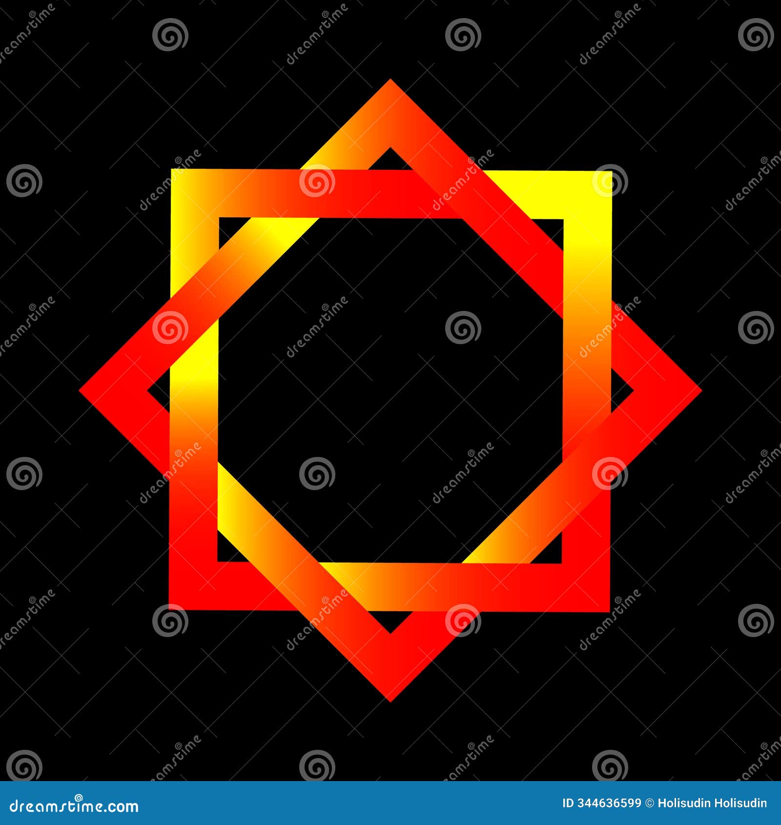 Octagonal Star Logo Design Color Yellow Metallic Gradient Stock ...