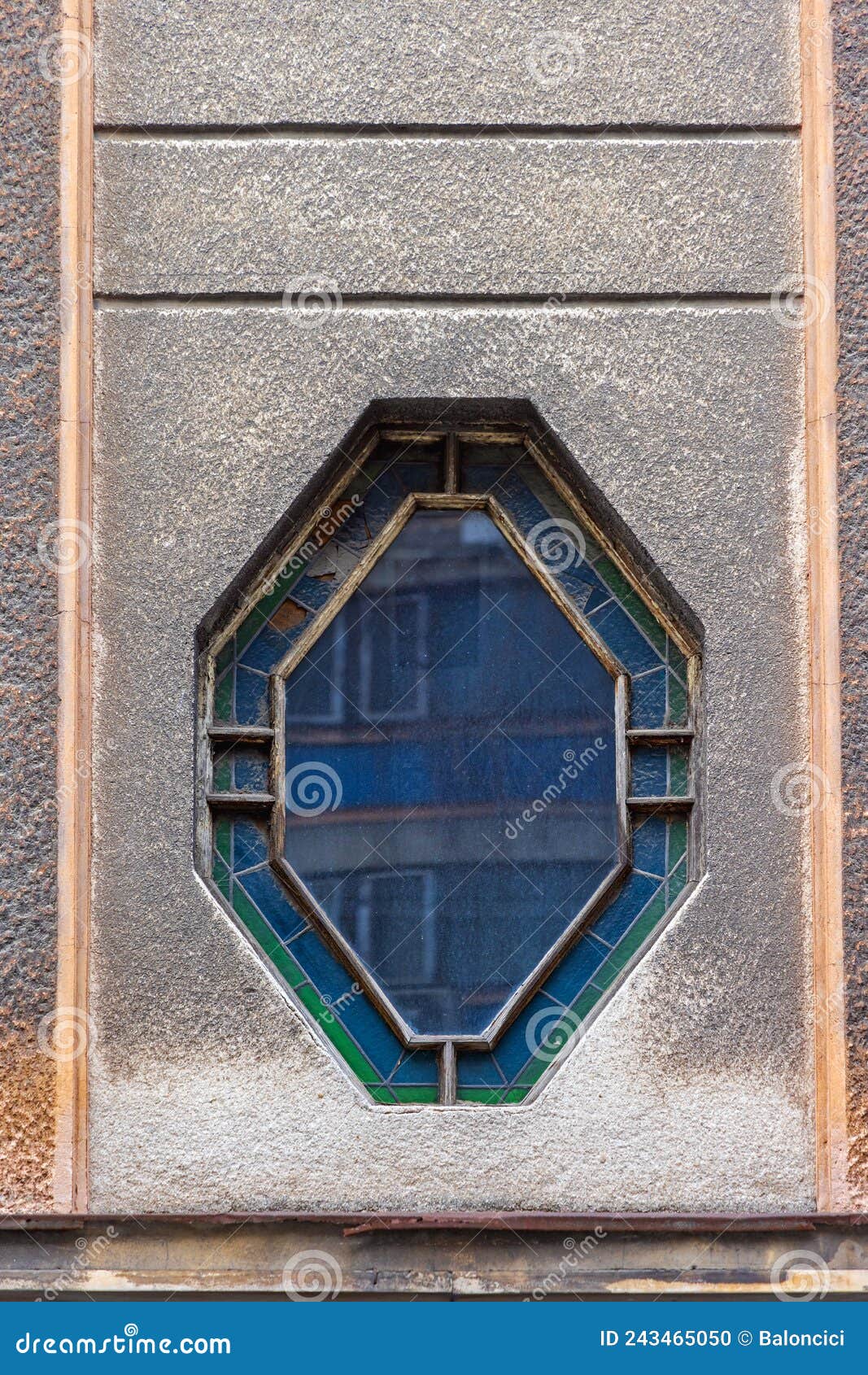 Octagonal Shape Window stock photo. Image of stained - 243465050