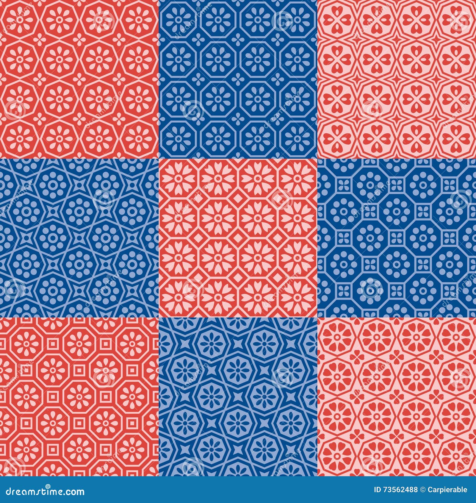 Octagons Patterns stock vector. Illustration of line - 73562488